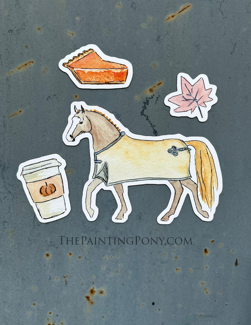 Fall Fun Horse Lover Equestrian Magnet Set - The Painting Pony