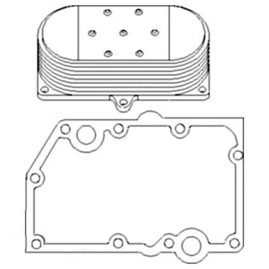 RE56690 | Cooler, Engine Oil, 7 Plate for John Deere® | Replaces OEM ...