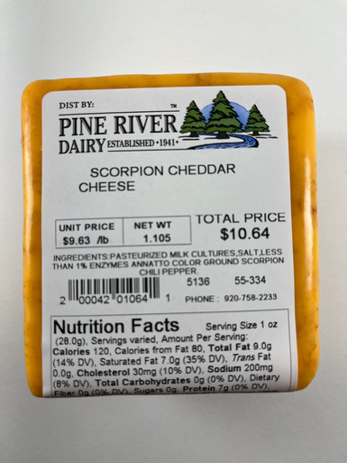 Scorpion Pepper Cheddar Cheese