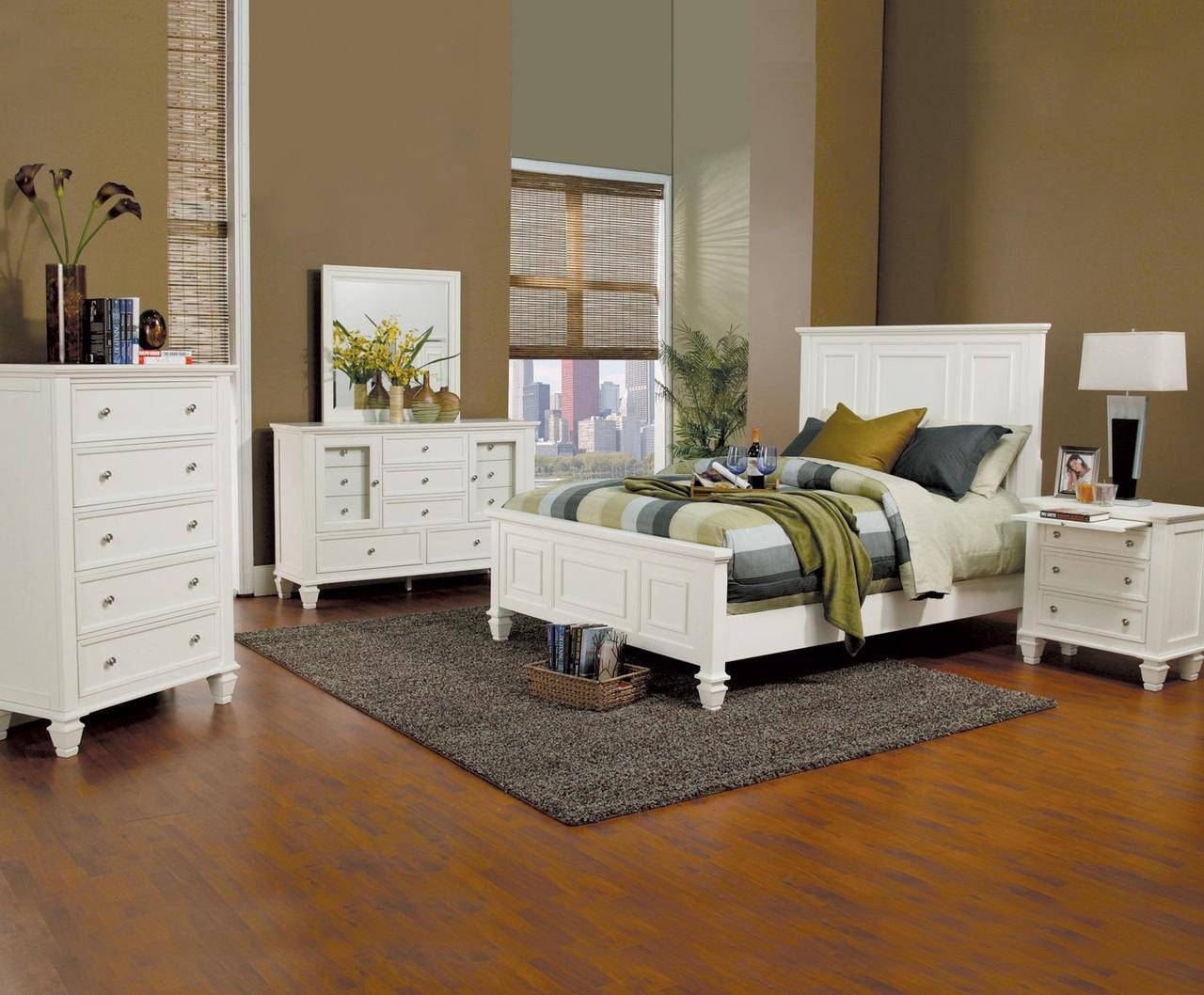 Vivienne White 6-PC Bedroom Set - CB Furniture