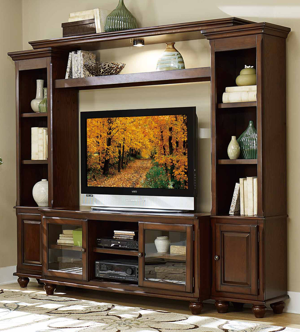 Cherry Entertainment Centers Wall Units Classic Wall Unit