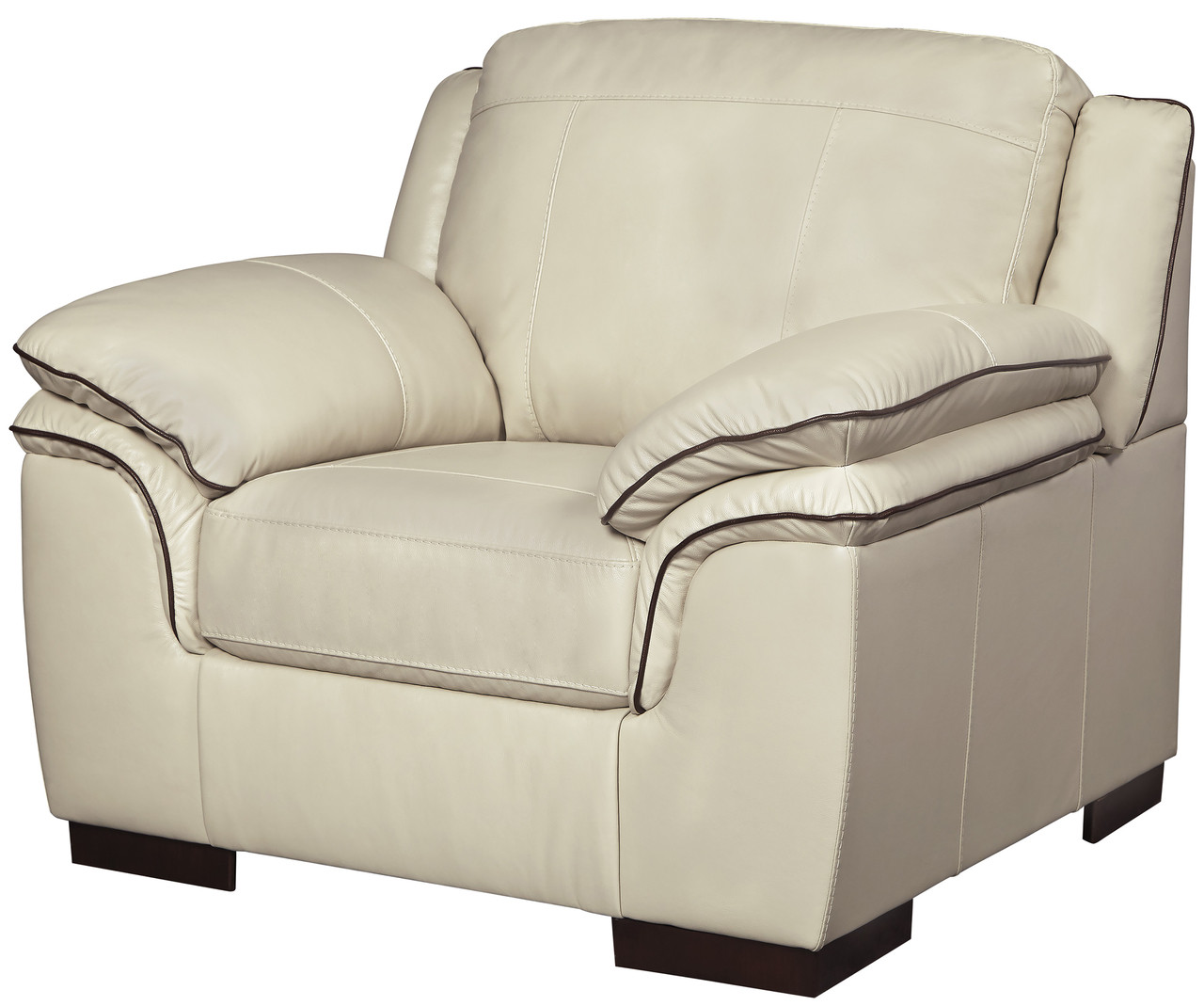 Cream leather armchair store