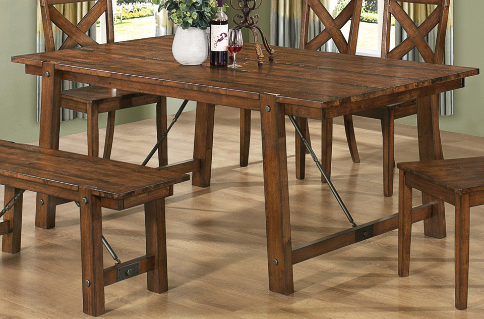 Matteo Rustic Pecan 6PC Dining Set - CB Furniture