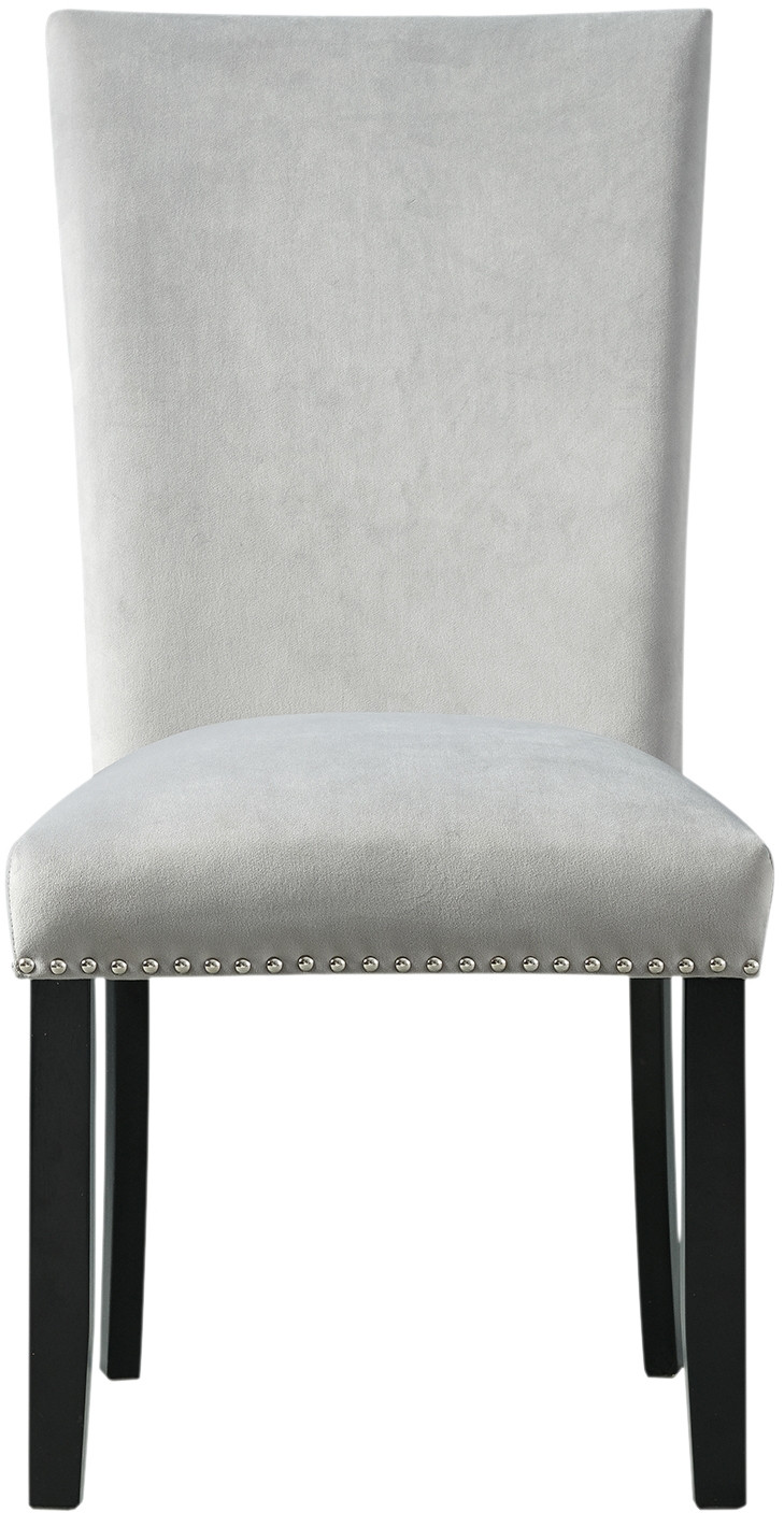 VALERY Gray Velvet 20" Wide Dining Chair - CB Furniture