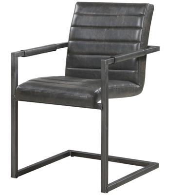 Peter Office Gray & Black Chair - CB Furniture