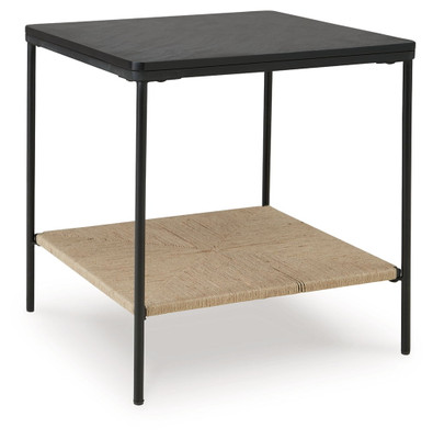 Minrich - Black / Natural - Accent Table - CB Furniture