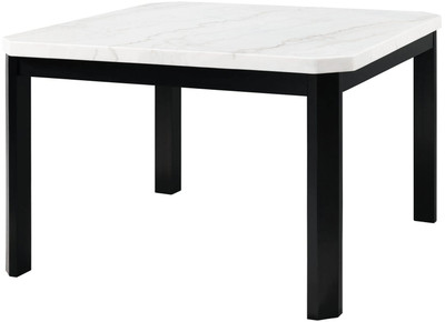 MARLENA White Marble 54" Wide Squared Counter Table - CB Furniture