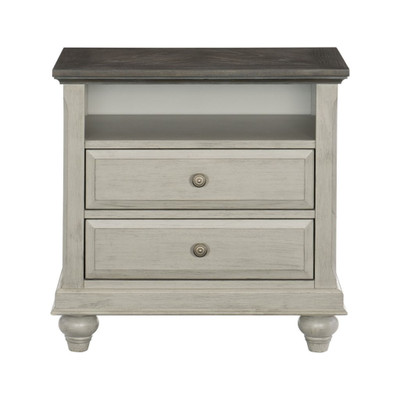 Mossbrook - Nightstand - Gray / Brown - CB Furniture