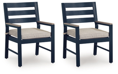 East Beach - Arm Chair With Cushion (Set of 2) - Blue - CB Furniture