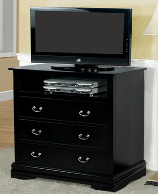 Crestline Black Media Chest - CB Furniture