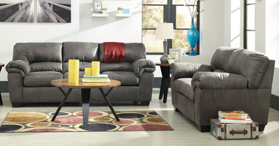 BRONCO Gray Sofa & Loveseat - CB Furniture