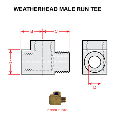 3750X6 WEATHERHEAD MALE RUN TEE - Univair Aircraft Corporation