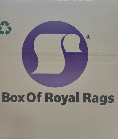 25 lb. Box of White Flannel Rags - General Industrial Supply