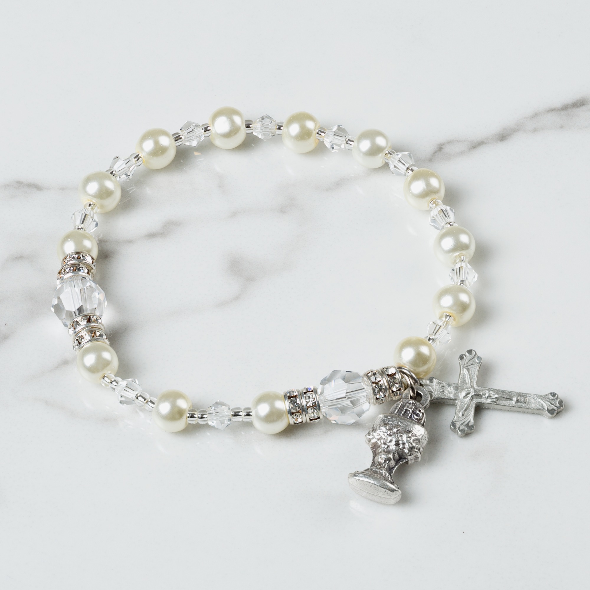 Rosary pearl bracelet store