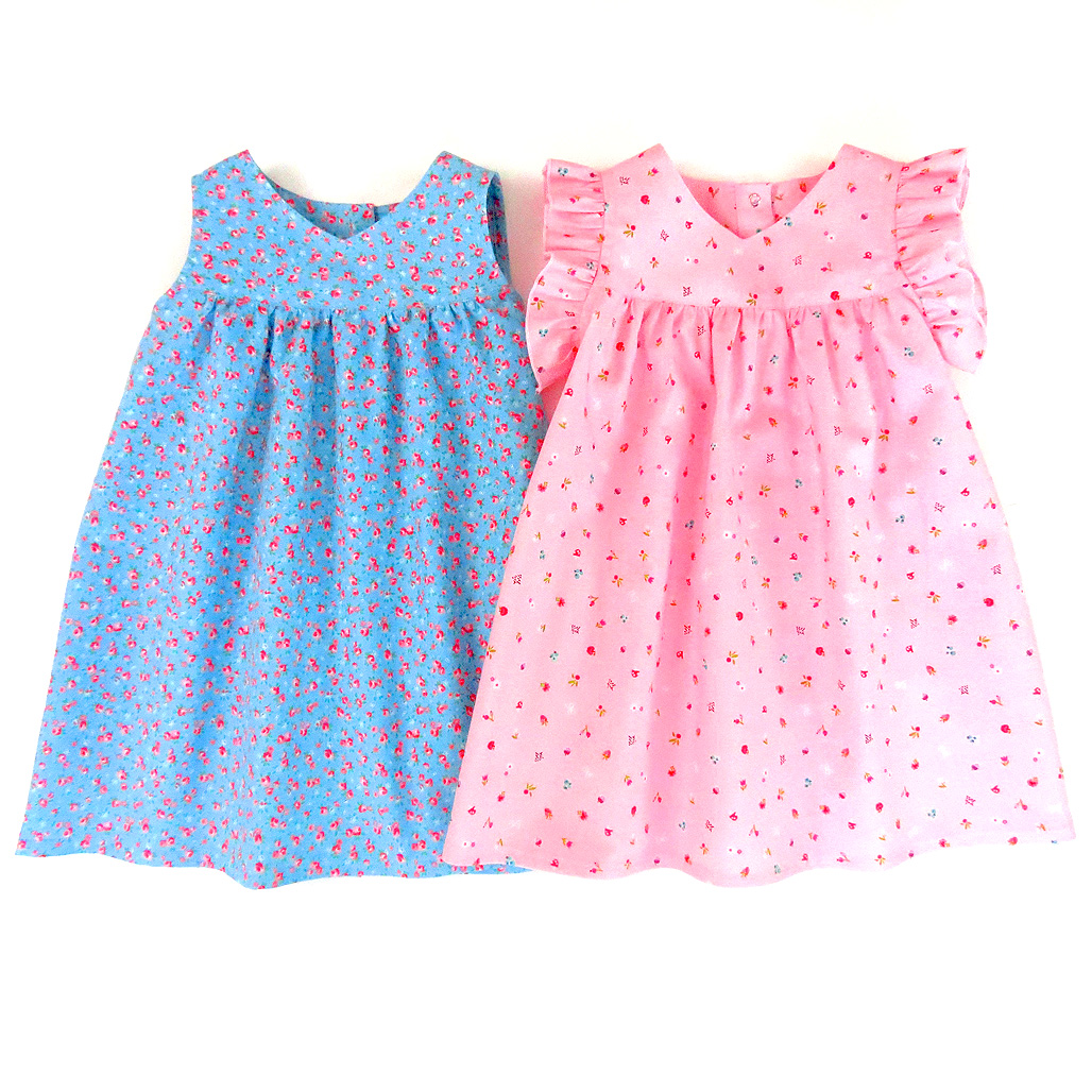 Natasha dress sewing PDF pattern for girls, baby, toddler, infant, newborn.
