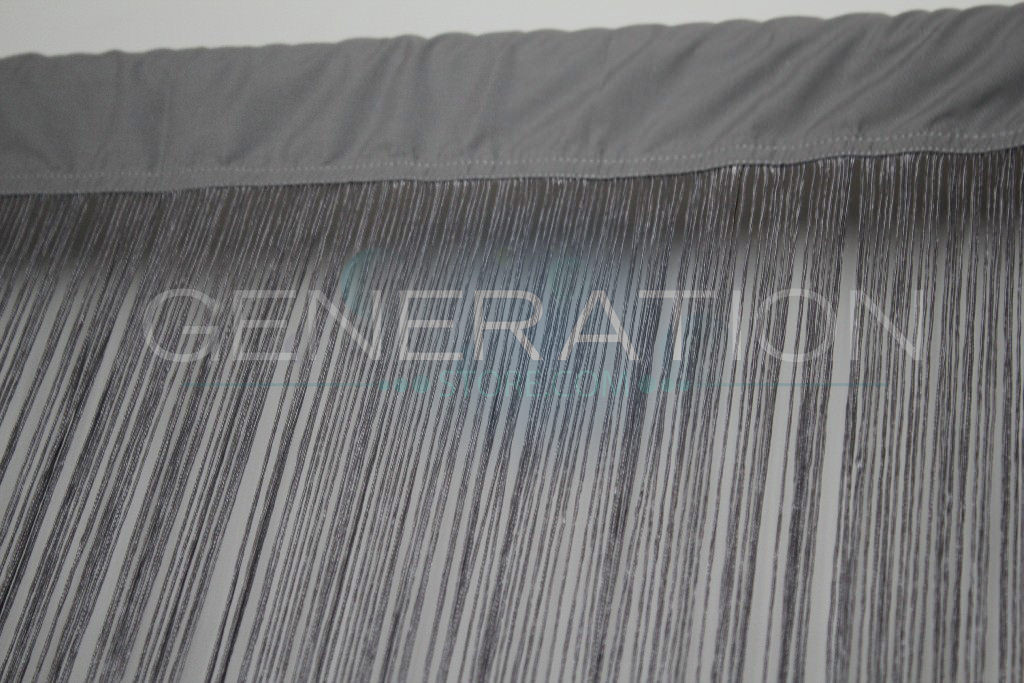 Gray Silver String Curtains - 3 Feet by 20 Feet