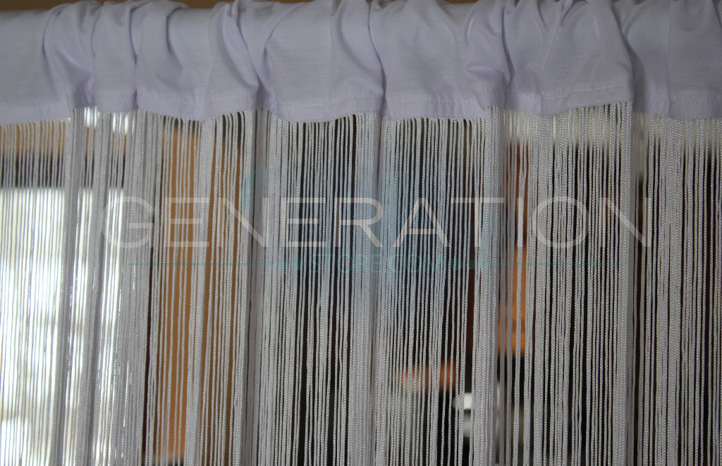 White String Curtains - 3 Feet by 12 Feet