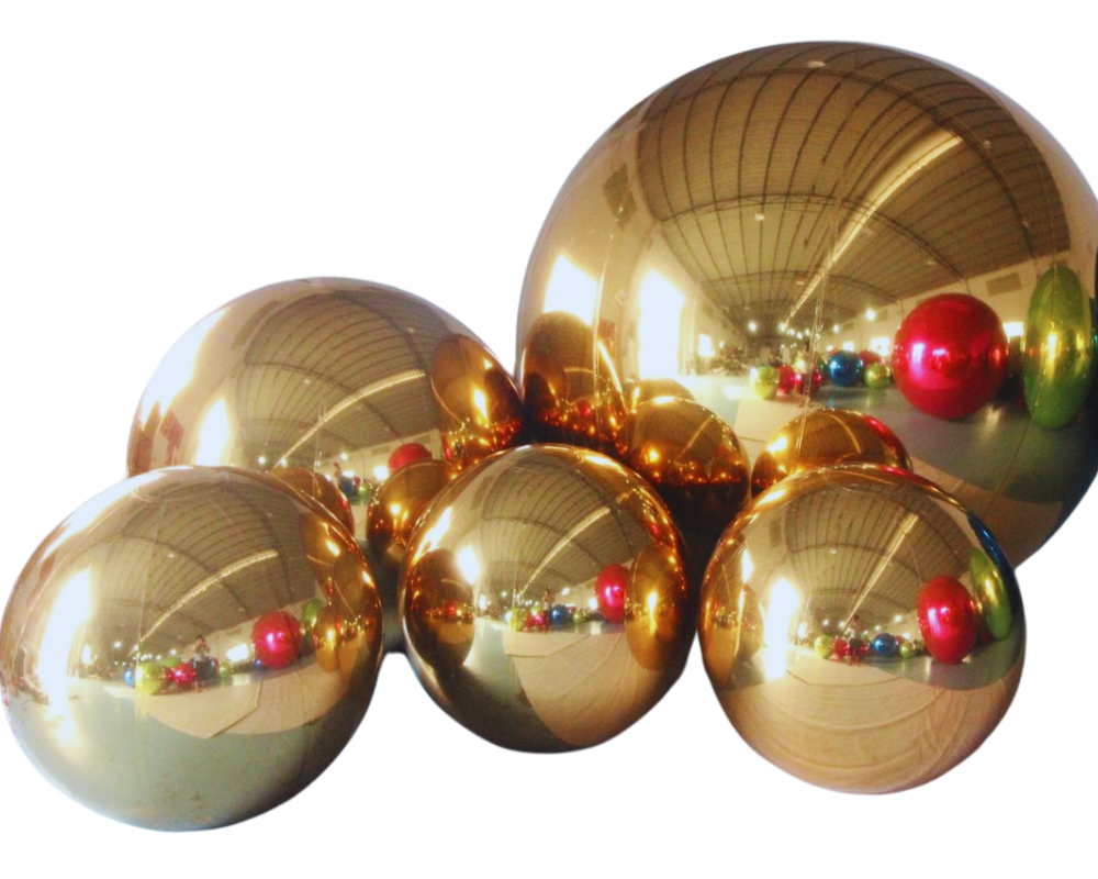 25 PCS PACK KIT Inflatable Silver Mirror Ball - Large Mylar Spheres