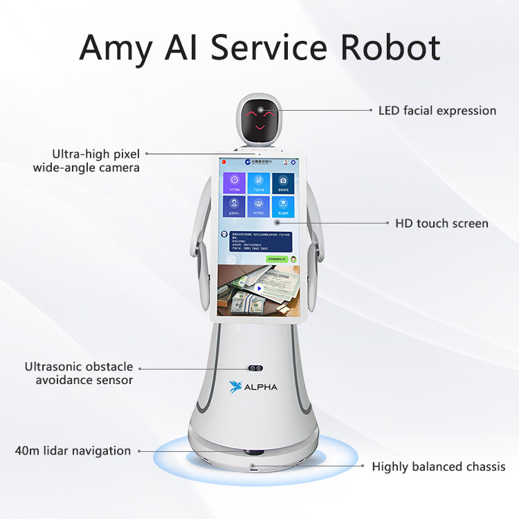 Cutting-Edge Reception Robot - AI Voice Interaction, Facial Recognition ...