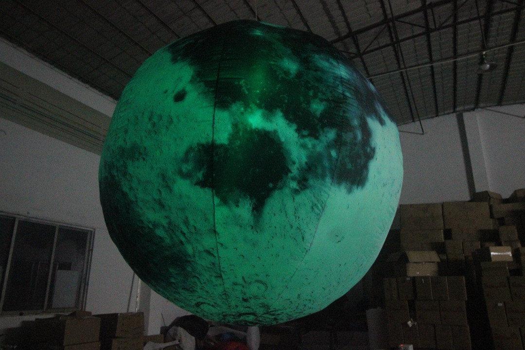 Large Moon balloon with led light, remote control and built in blower
