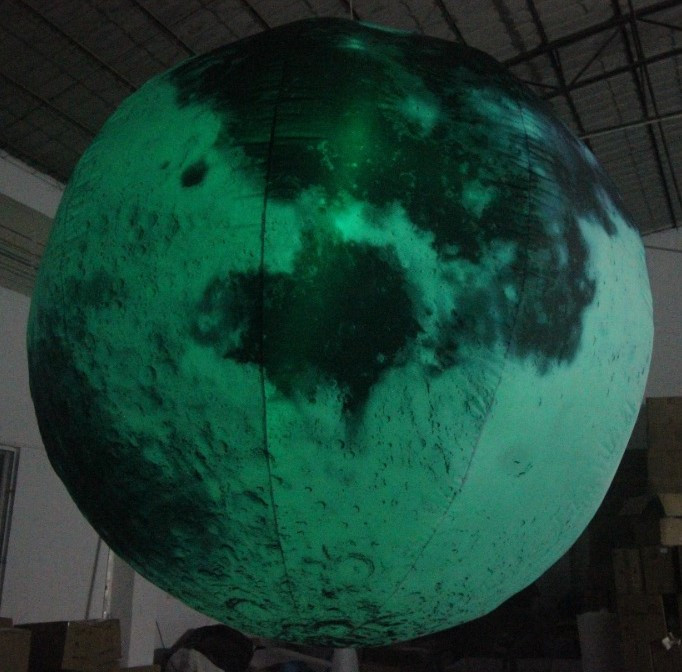 Large Moon balloon with led light, remote control and built in blower