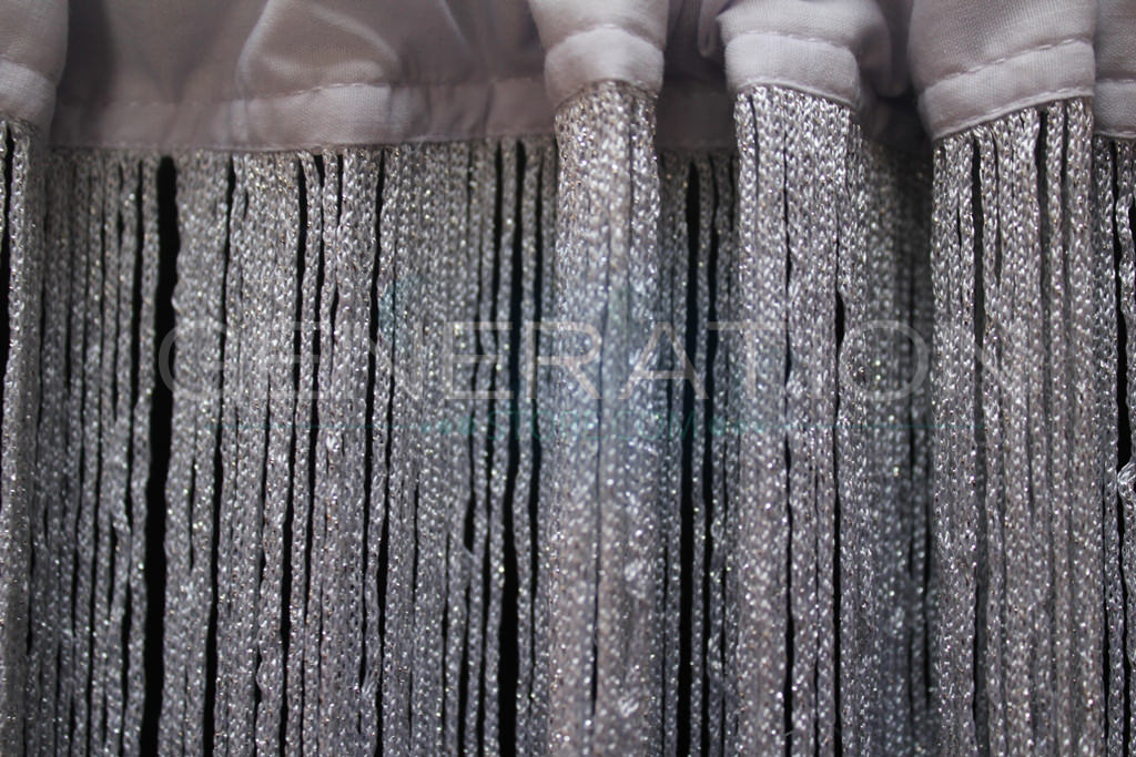 Order White String Curtains - 3 Feet by 12 Feet Glittering finish
