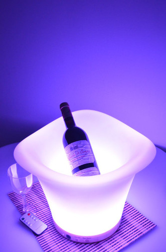 12" Color Changing LED Ice Bucket - GenerationStore.com