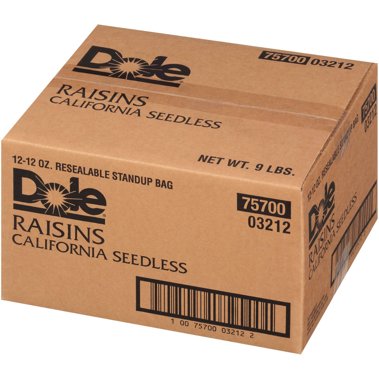 Dole, California Seedless Raisins, 12 oz. (12 count) - RocketDSD