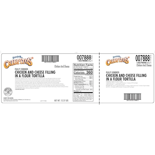 State Fair, Crispitos, Fully Cooked Chicken and Cheese Flour Tortillas ...