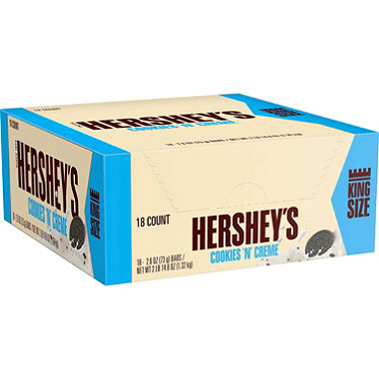 Hersheys Cookies N Creme King Size Candy Bar 26 Oz 18 Count