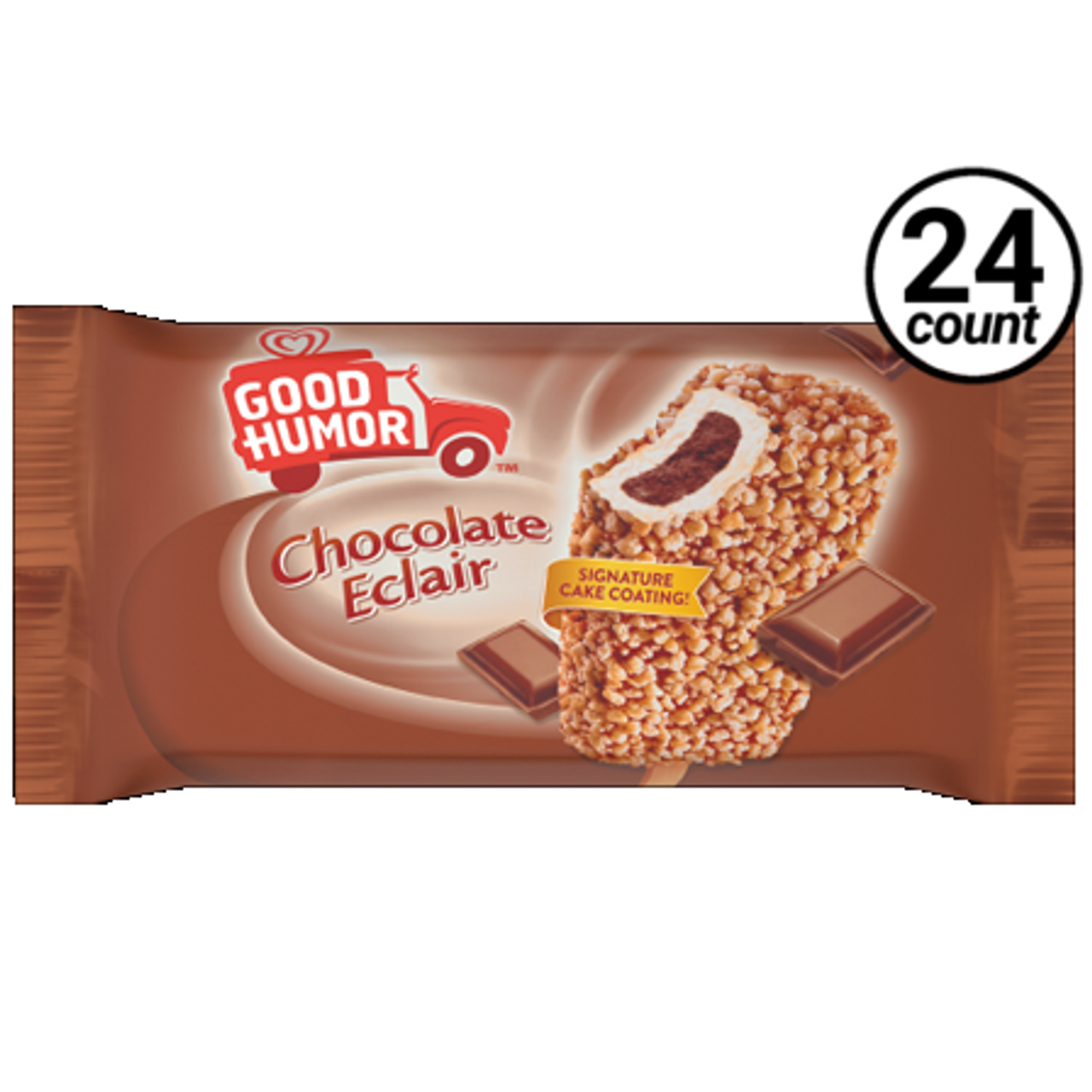Good Humor Chocolate Eclair Ice Cream Bar 4 Oz 24 Count Rocketdsd