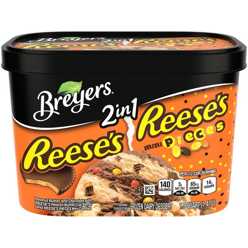 Breyer's 2IN1 REESE PB CUPS, 48 oz. (1 Count) - RocketDSD