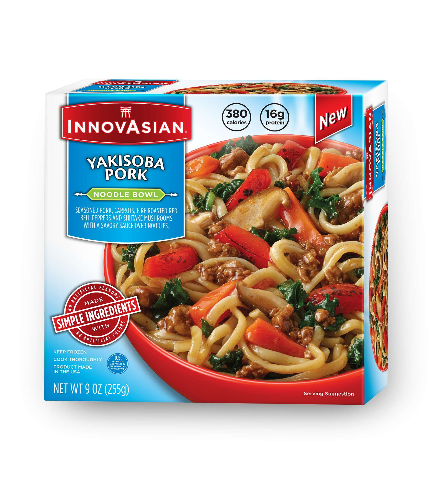 InnovAsian Yakisoba Pork Bowl, 9 oz (1 count) - RocketDSD