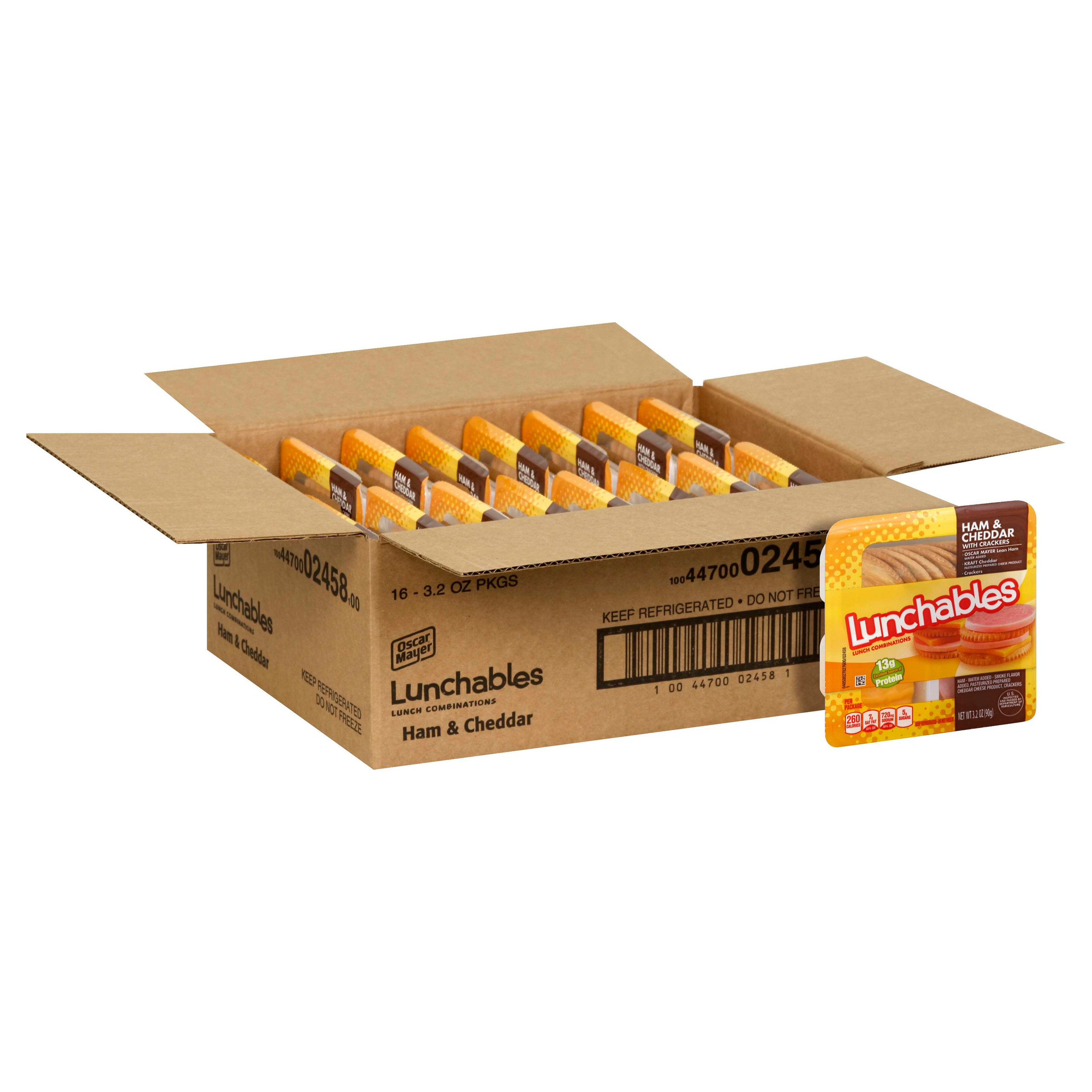 Lunchables, Ham & Cheddar Cheese, 3.2 oz (16 count) - RocketDSD