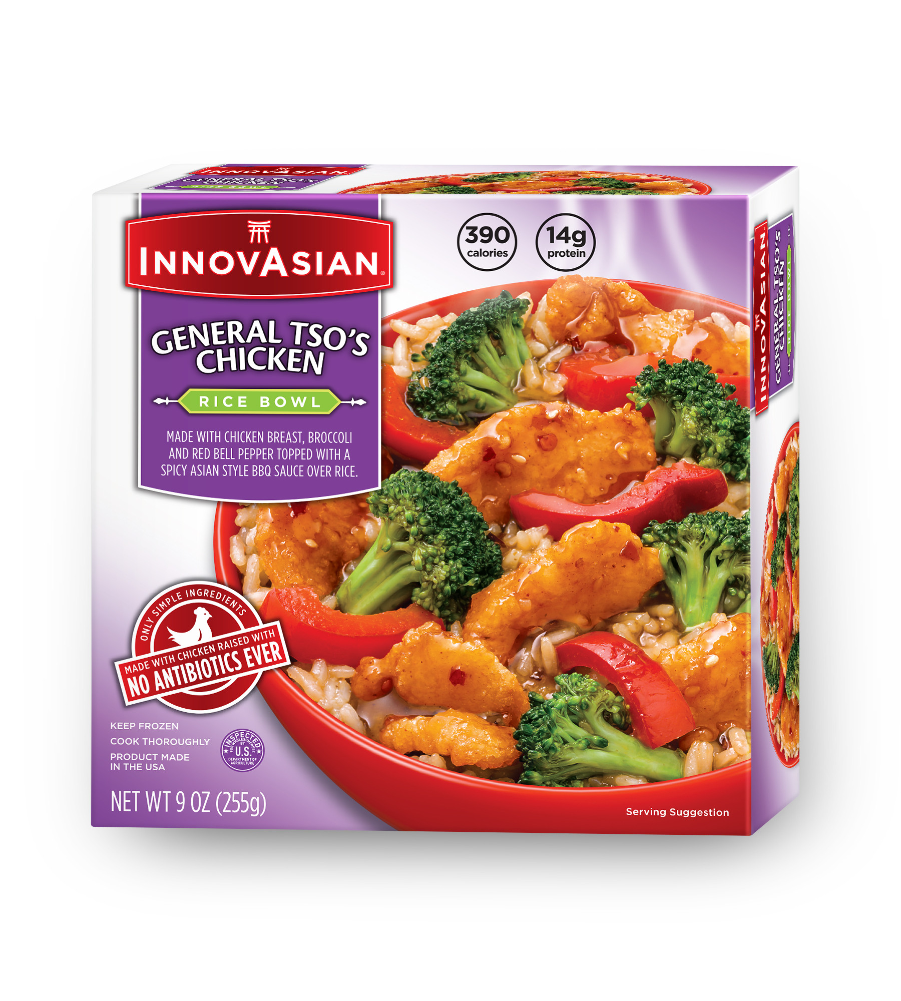 InnovAsian General Tso's Chicken Bowl, 9 oz (1 count) - RocketDSD