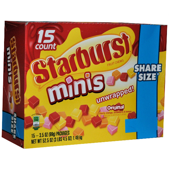 Starburst minis Original, Sharing Size, 3.5 oz. Pack (15 Count) - RocketDSD