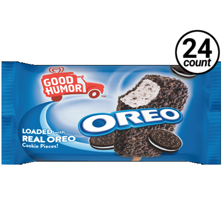 Good Humor, Oreo Cookie's N Cream Ice Cream Bar, 4 oz. (24 Count ...