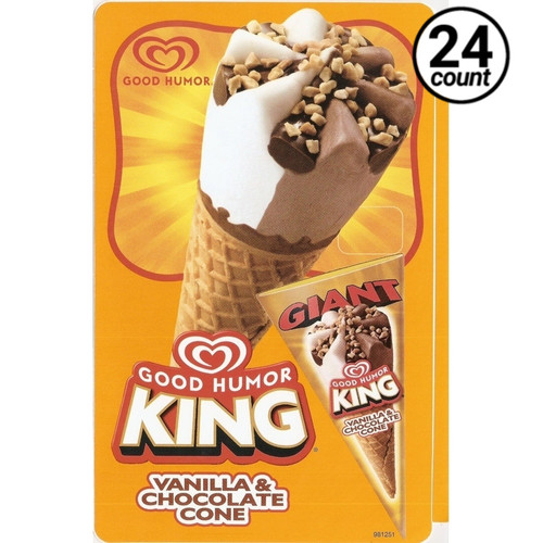 Good Humor, Giant King Cone Vanilla & Chocolate, 8 oz. (12 Count ...