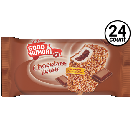 Good Humor Chocolate Eclair Ice Cream Bar, 4 Oz (24 Count) - RocketDSD