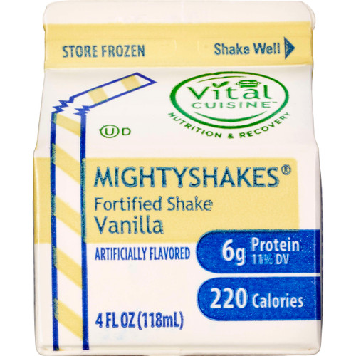 MightyShakes Vanilla Shake Beverage, 4 Ounce , (75 count) - RocketDSD