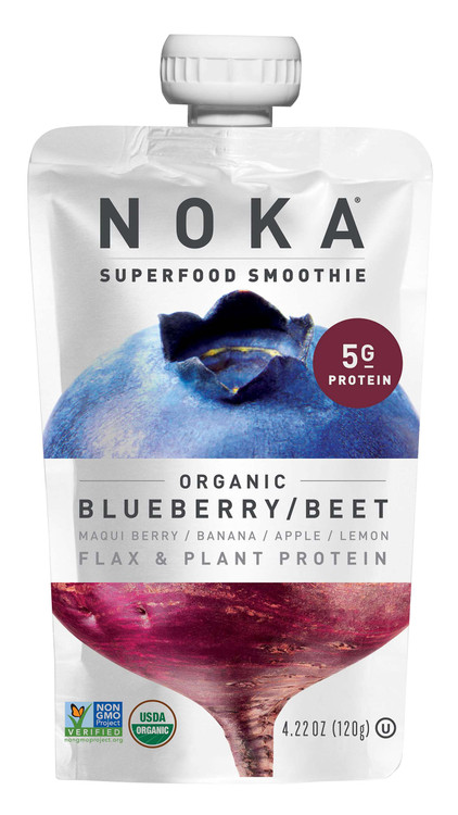 Noka Blueberry Beets Superfood Smoothie, 4.22 oz (12 Count) - RocketDSD