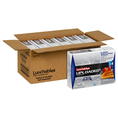 Lunchables Uploaded, 6-In Turkey & Cheddar Sub, Water, Kool-Aid Stick ...