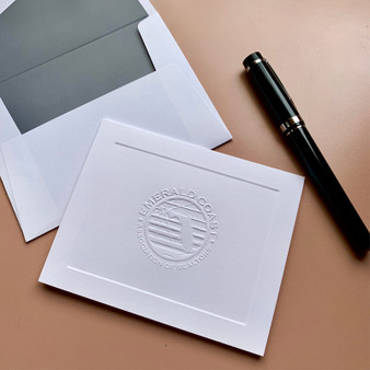 Your Logo Embossed - Fold Notes or Flat Cards - StationeryXpress.com