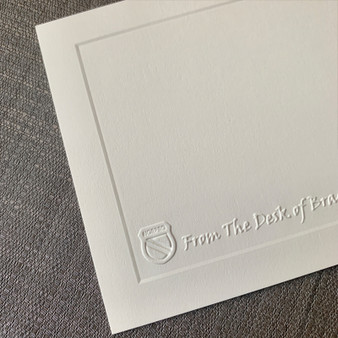 Your Logo Embossed on Oversized Fold Notes (4.5" x 6.25") with an ...