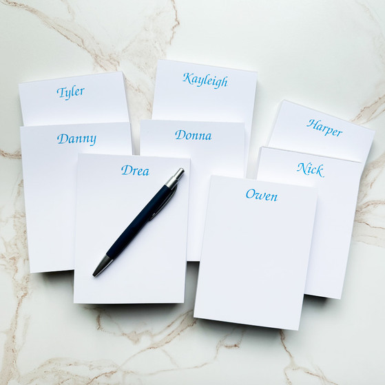 8 Custom Notepads 8 Names 800 Custom Memo Sheets EG7071 StationeryXpress