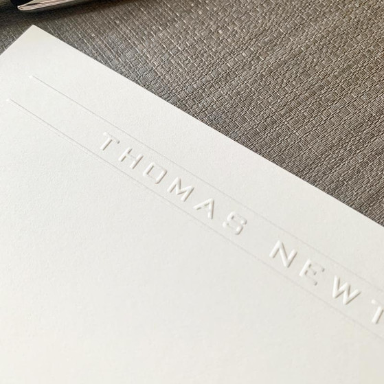 Premium Personalized Embossed Stationery Flat Cards | EG8827 ...