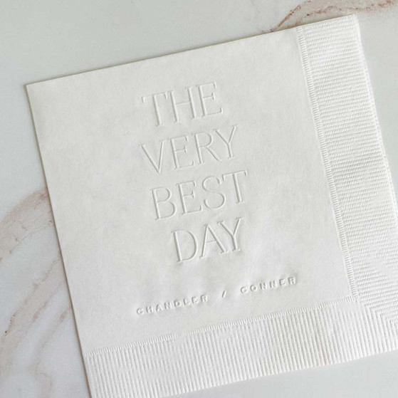Your Logo Napkins - 200 Embossed Custom Napkins | EG2673 | StationeryXpress