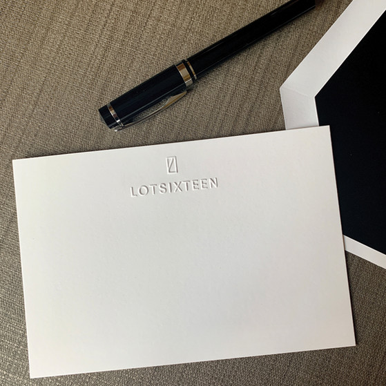 Your Logo Embossed Flat Cards with Optional Border | EG5066 ...