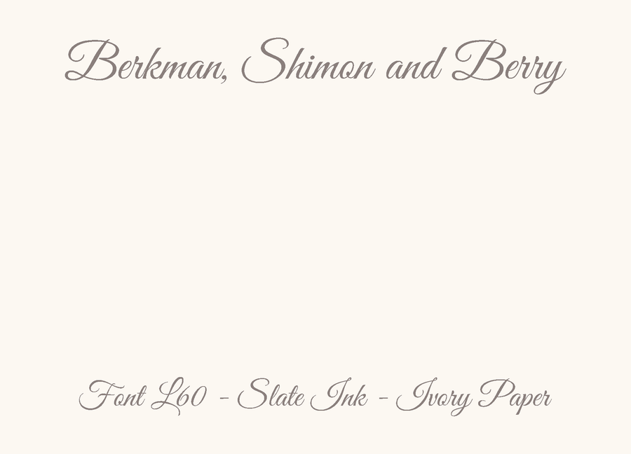 Professional Personalized Flat Cards - Raised Ink Stationery | EG7098 ...