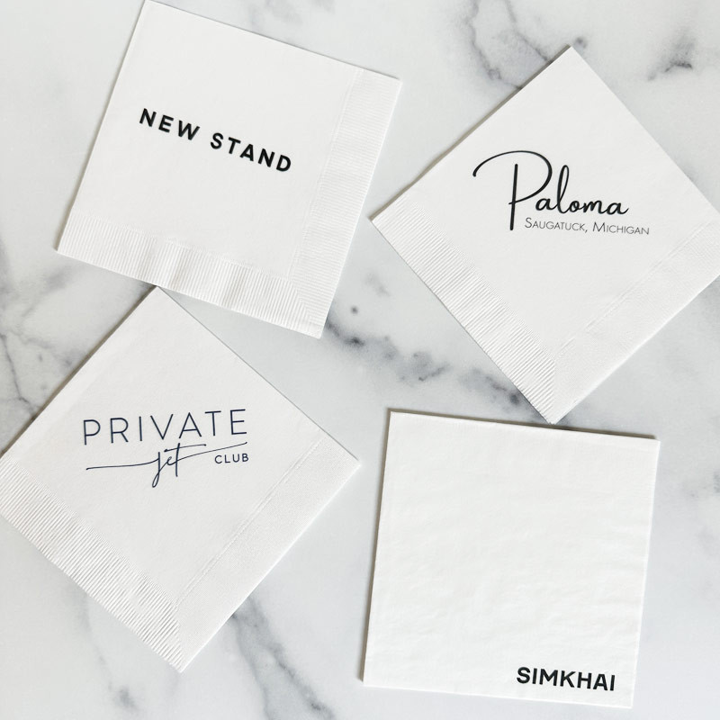 Your Logo Napkins - Fully Custom High-Quality Foil-Pressed Napkins ...